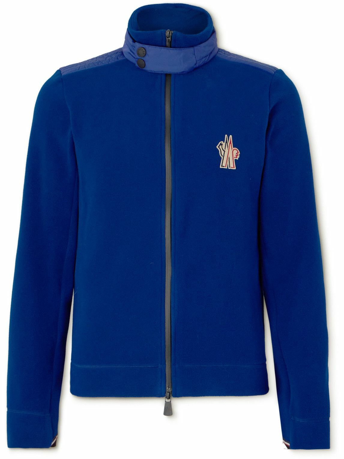 Moncler Grenoble - Shell-Trimmed Fleece Ski Jacket - Blue Moncler Grenoble