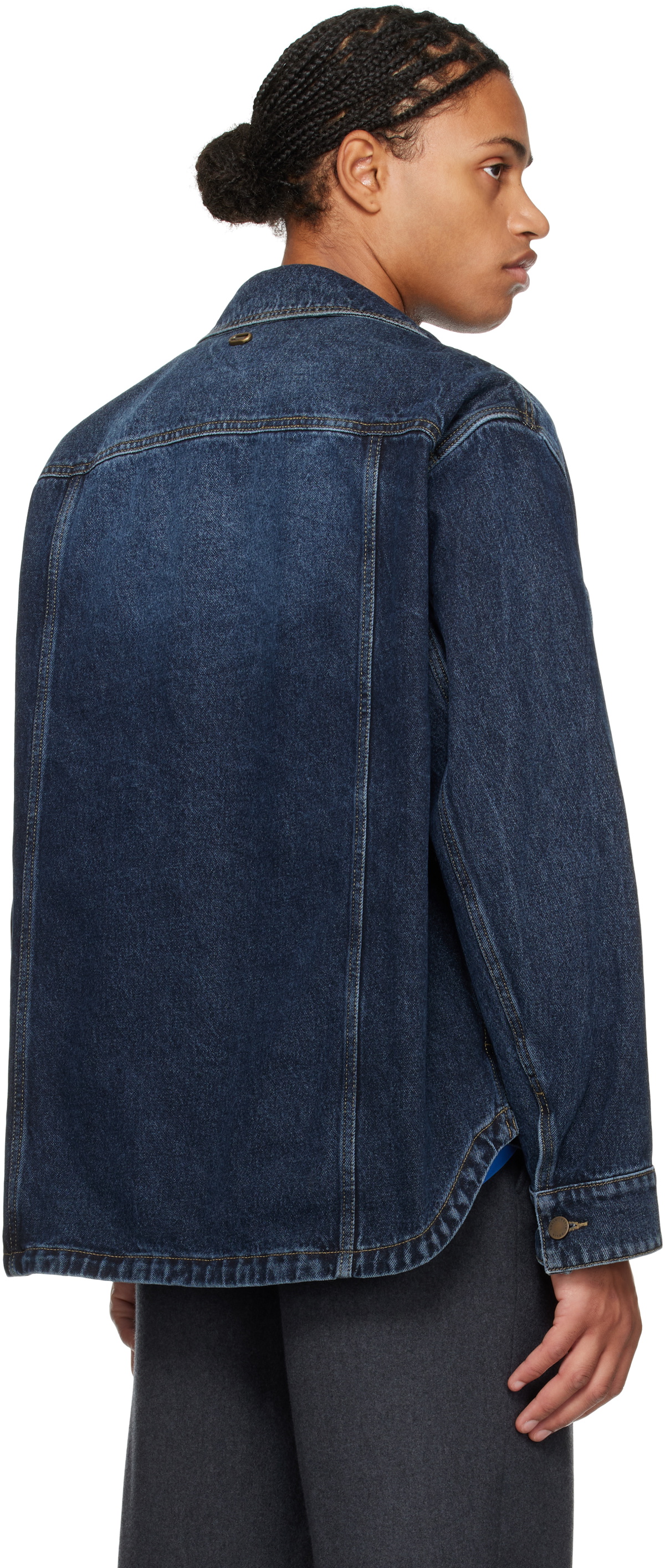 Solid Homme Blue Outer Denim Overshirt Solid Homme