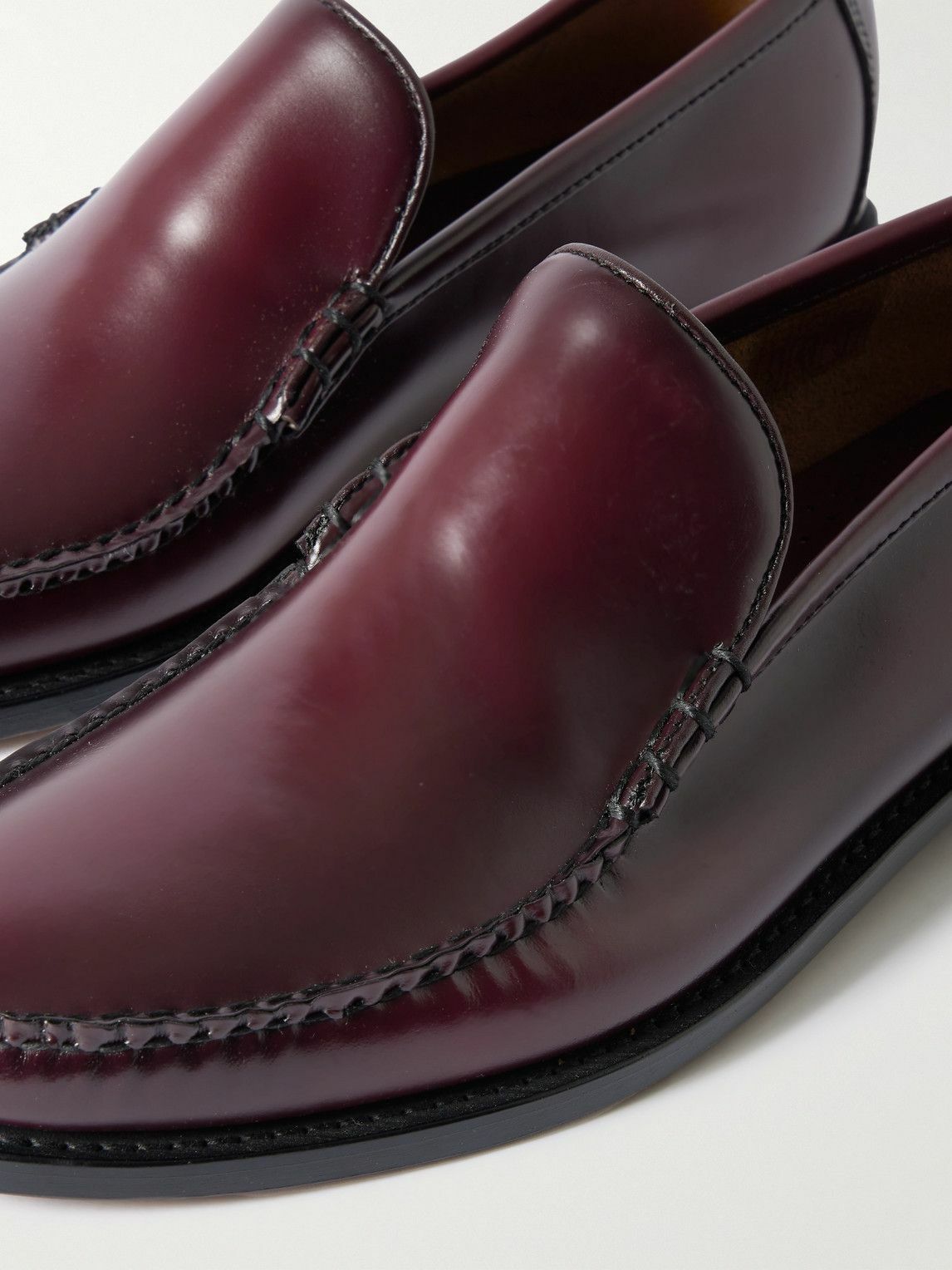 G.H. Bass & Co. - Weejun Cobra Venetian Leather Loafers - Burgundy G.H ...
