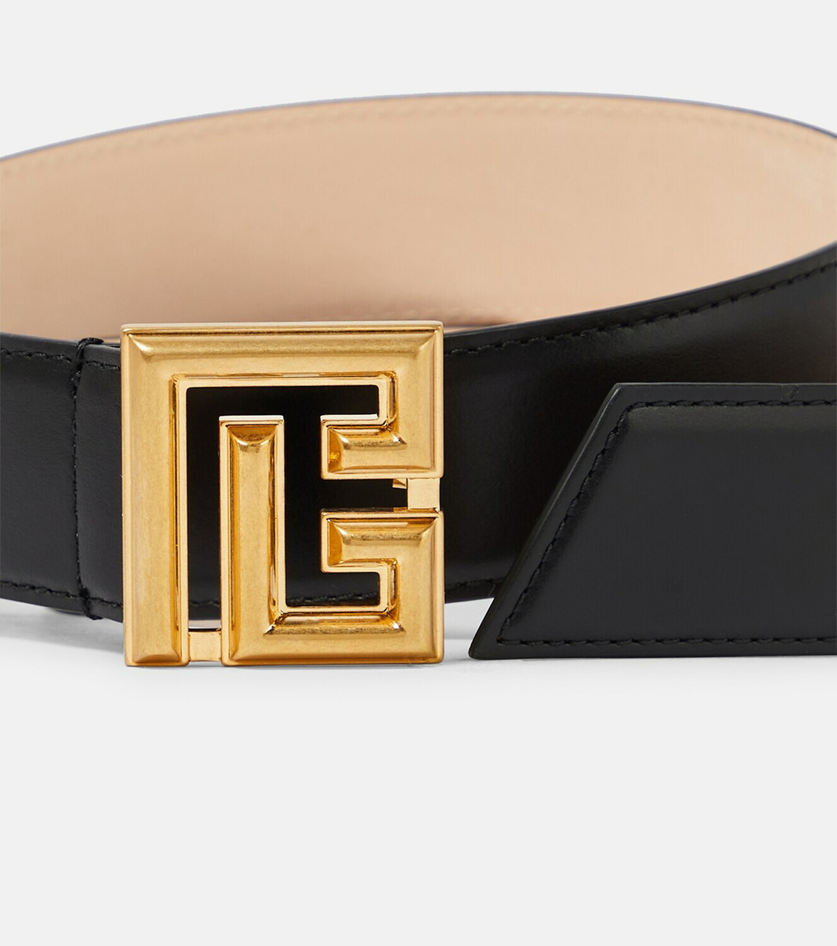 Balmain - PB Monogram leather belt Balmain