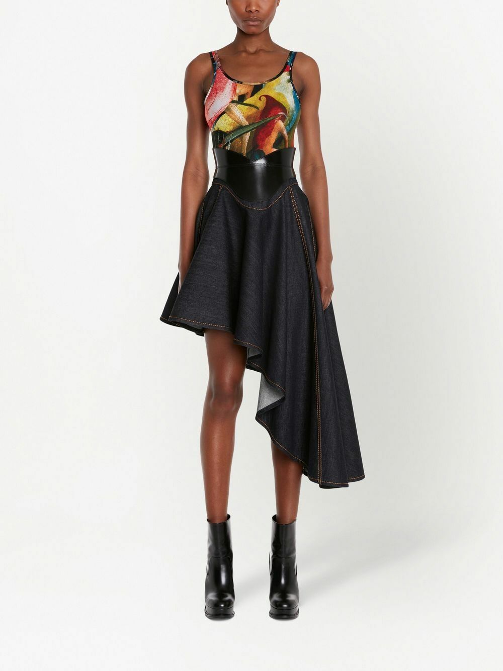 Alexander Mcqueen Denim Skirt