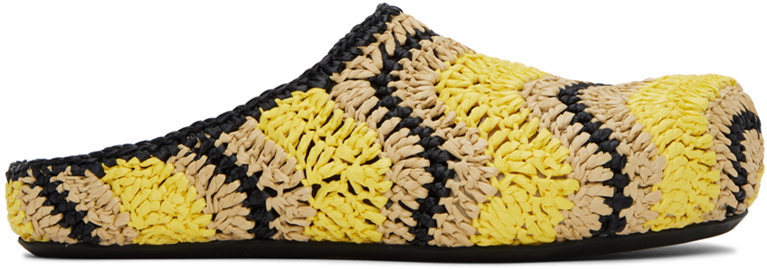 Marni Yellow & Beige No Vacancy Inn Edition Fussbett Sabot Mules Marni