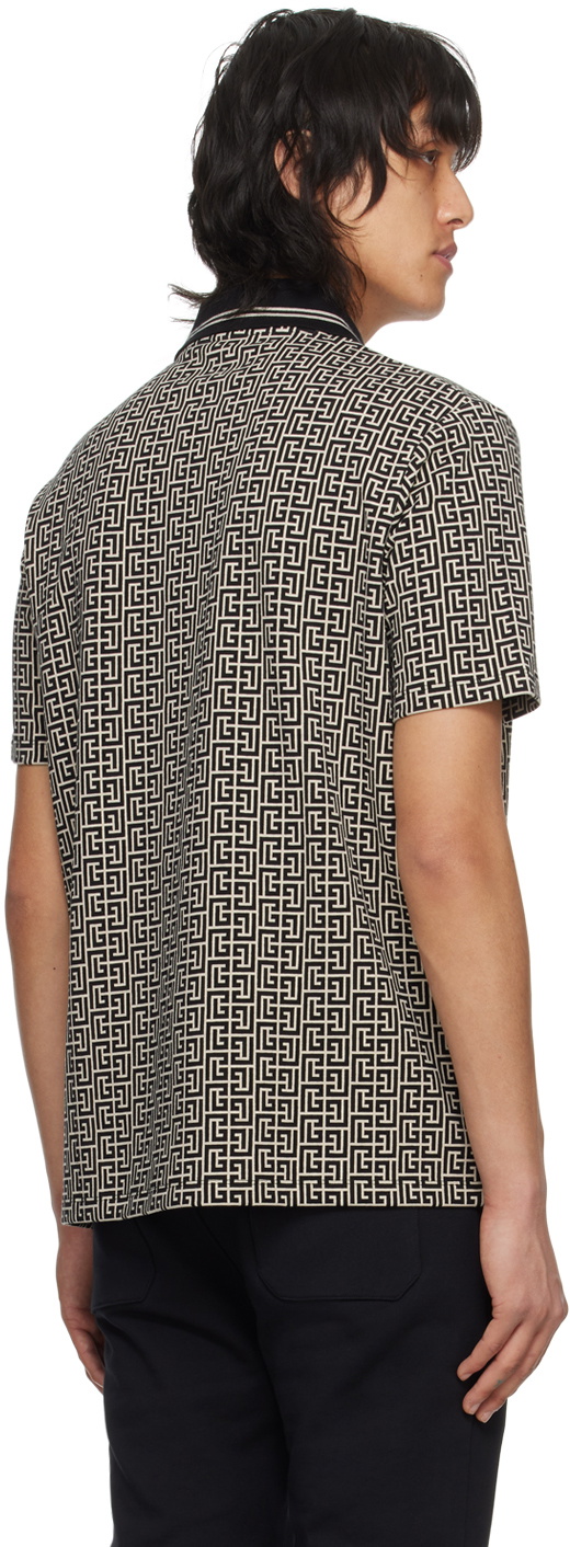 Balmain Black Monogram Polo Balmain