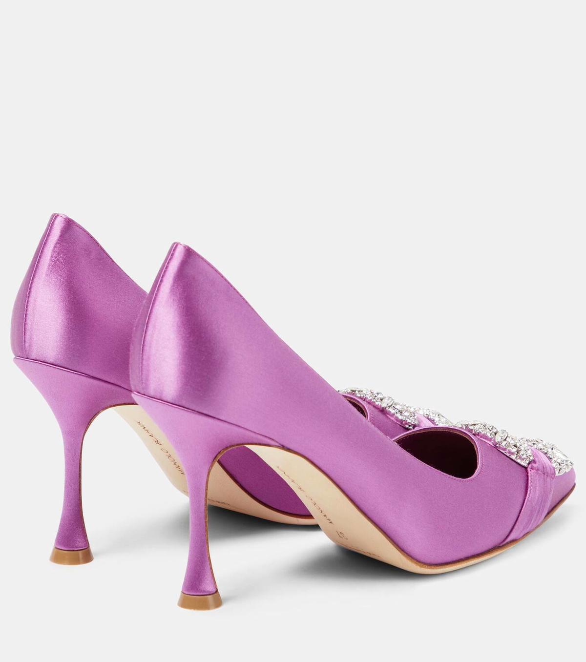 Manolo Blahnik Maidapump embellished satin pumps Manolo Blahnik