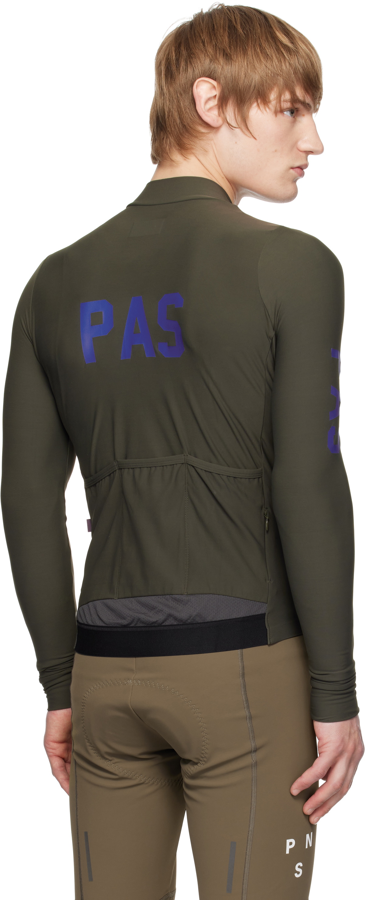 Pas Normal Studios Khaki 'PAS' Mechanism Long Sleeve Cycling Top Pas ...