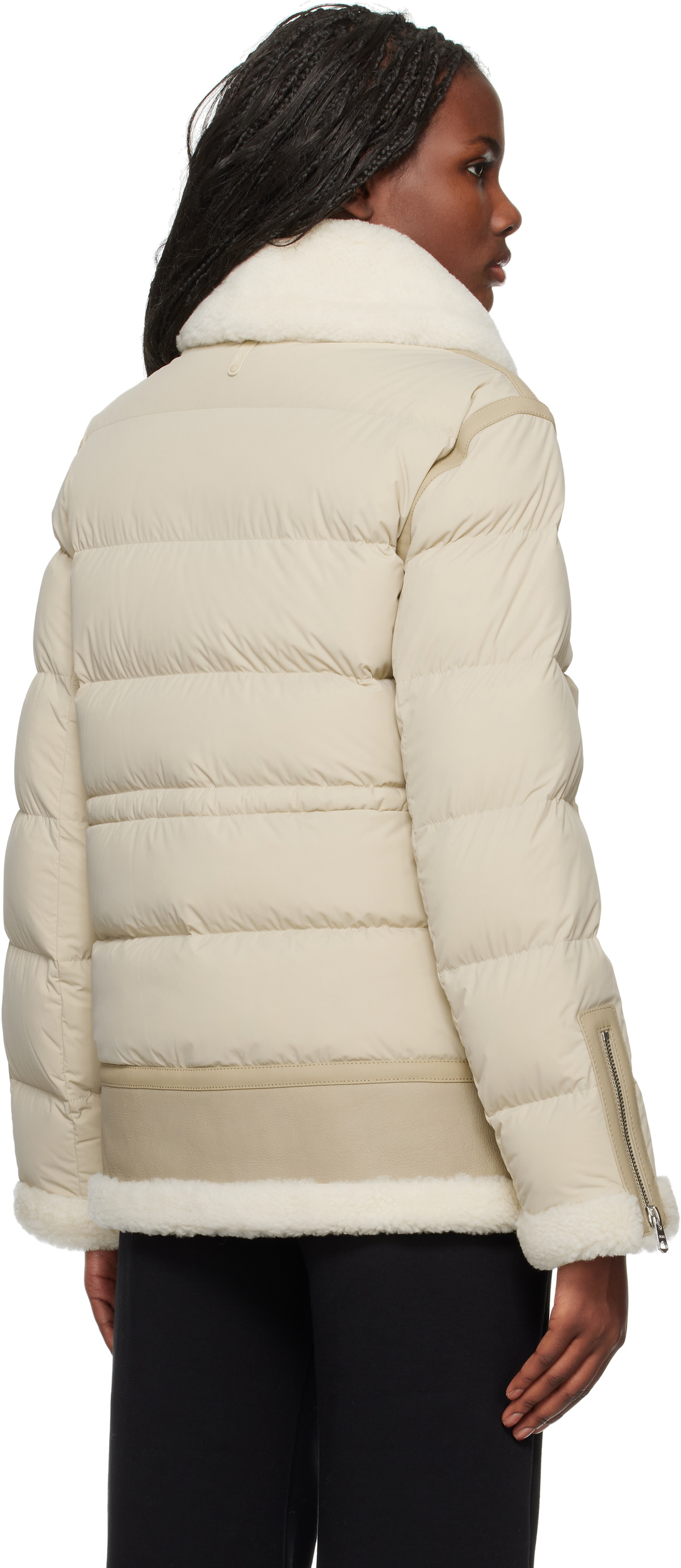 MACKAGE Beige Vanna Down Shearling Jacket Mackage