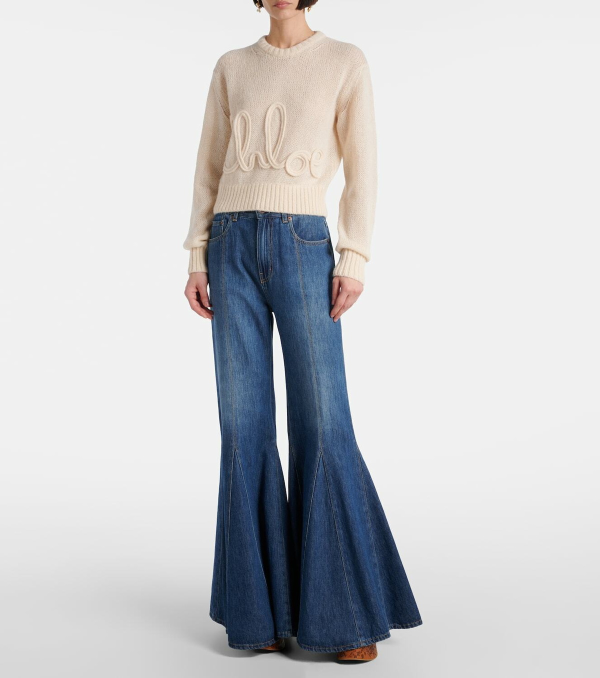 Chloé Logo alpaca and silk sweater Chloe