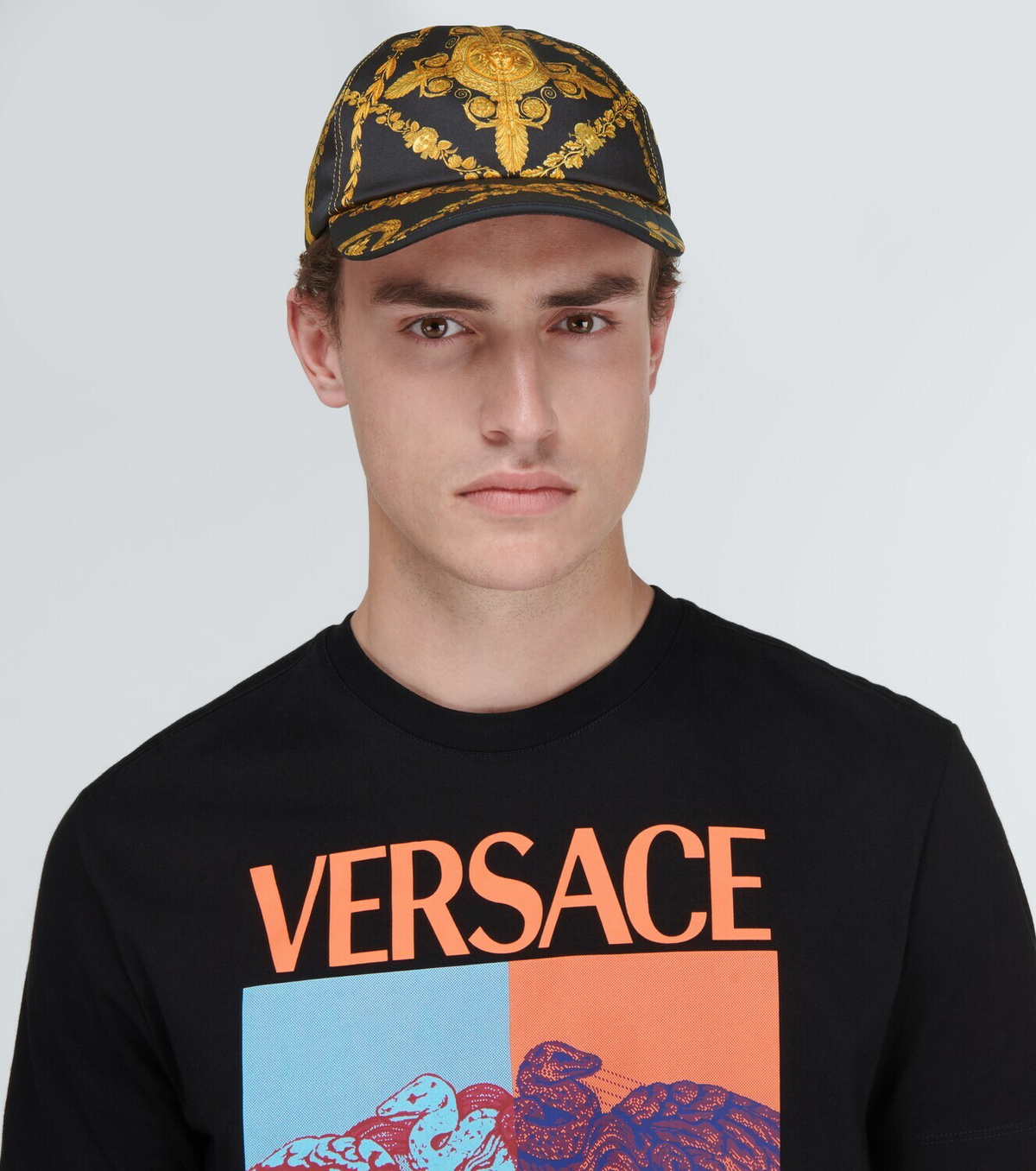 Versace Maschera Baroque satin baseball cap Versace
