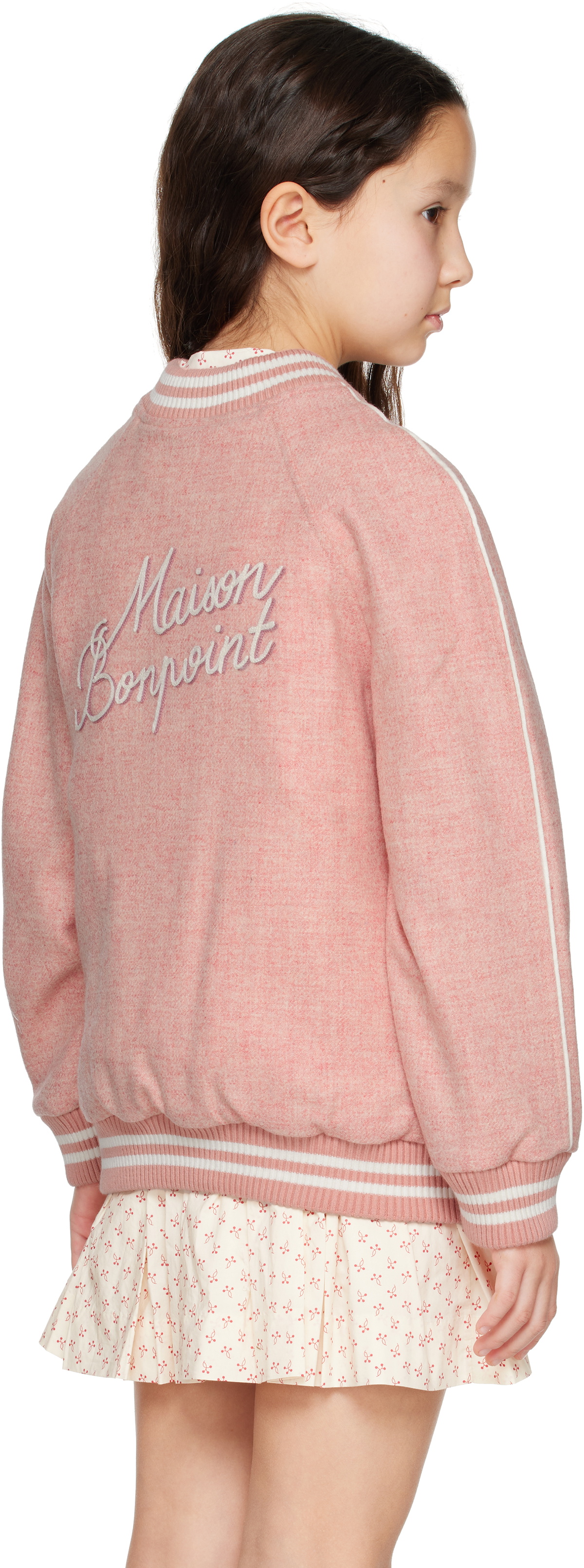 Bonpoint Kids Pink Effy Bomber Jacket Bonpoint