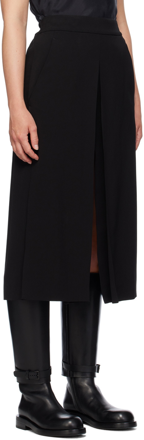 Ann Demeulemeester Black Jena Midi Skirt Ann Demeulemeester