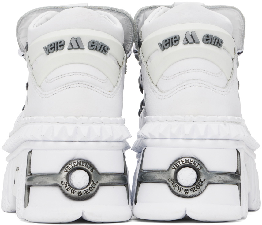 VETEMENTS White New Rock Edition Platform Sneakers Vetements