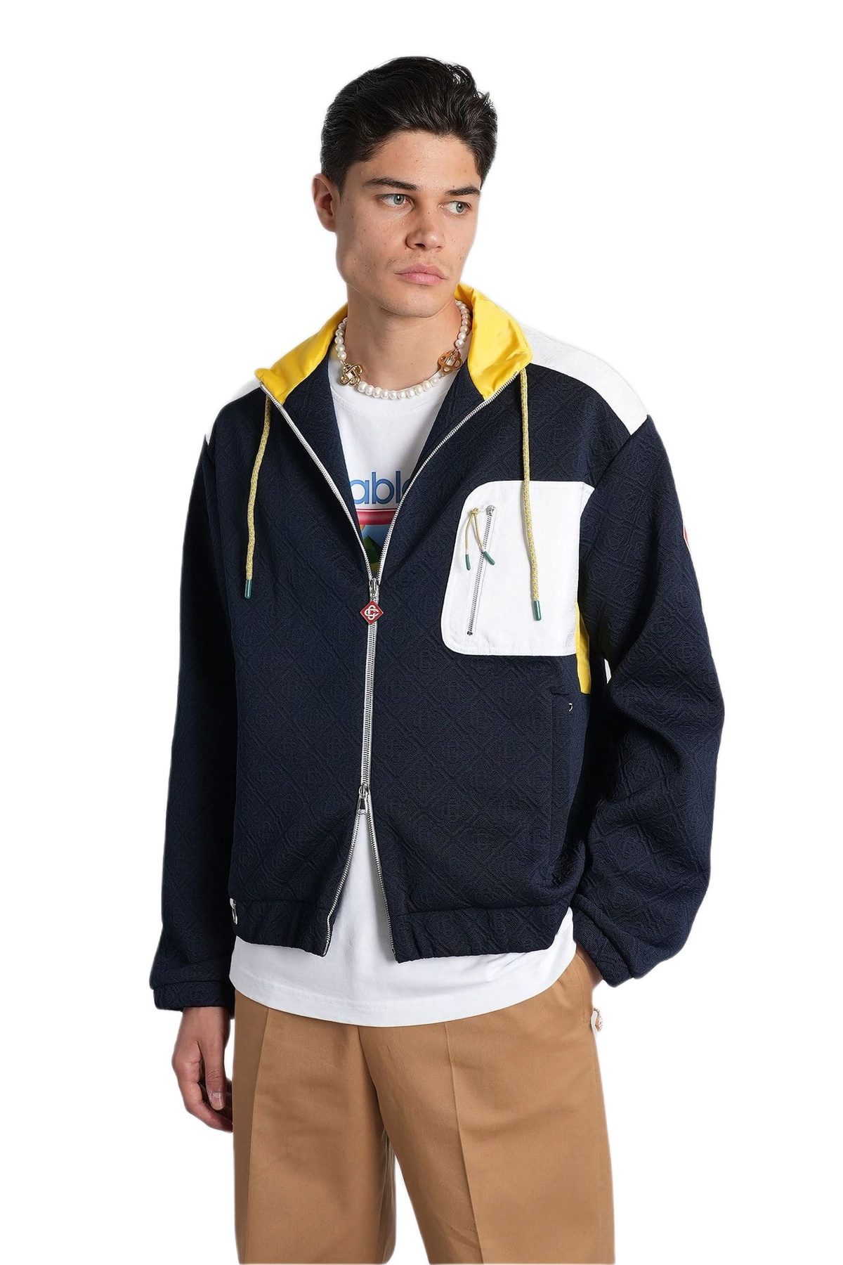 Casablanca Casual Jacket In Blue Polyester Casablanca