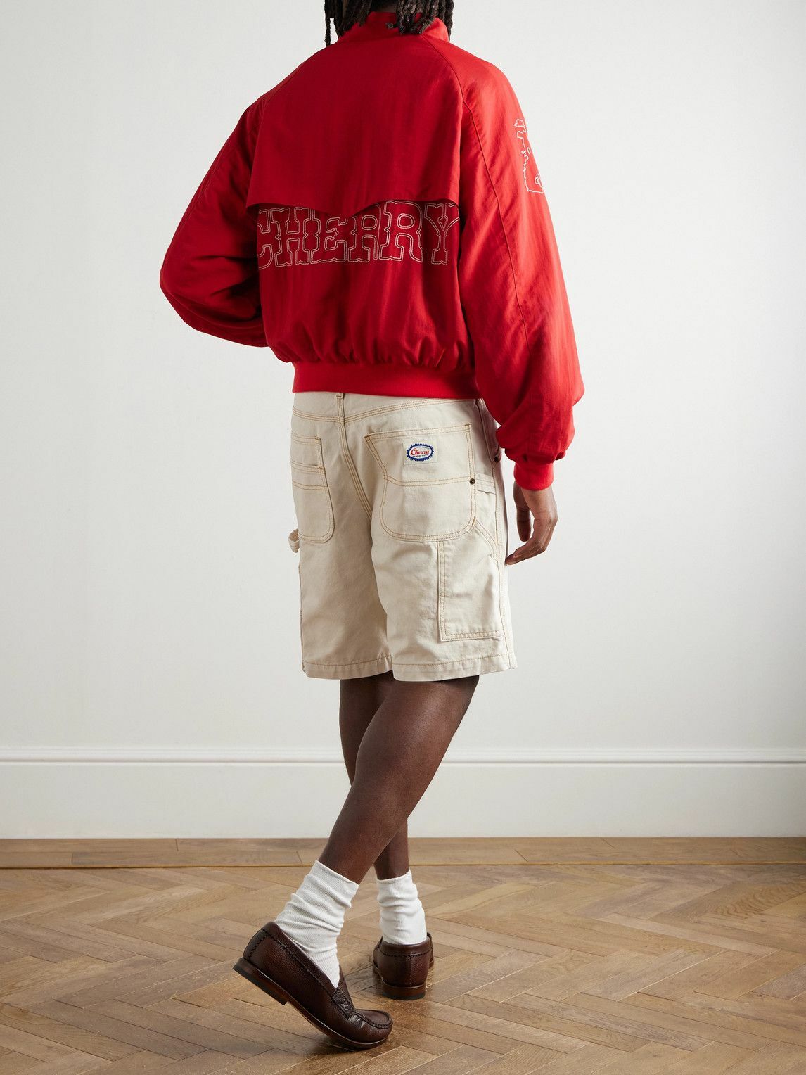 Cherry Los Angeles - Logo-Embroidered Shell Bomber Jacket - Red CHERRY LA