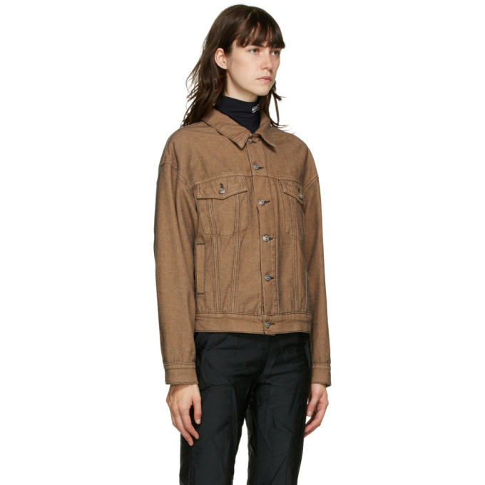MM6 Maison Margiela Brown Denim Jacket MM6 Maison Margiela
