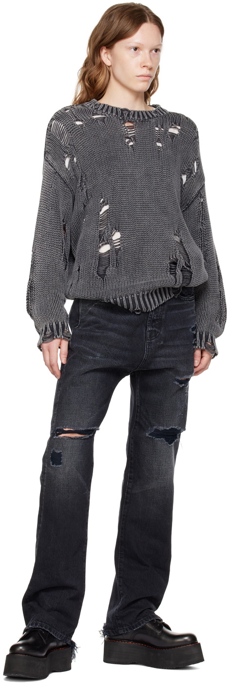 R13 Black Izzy Drop Jeans R13