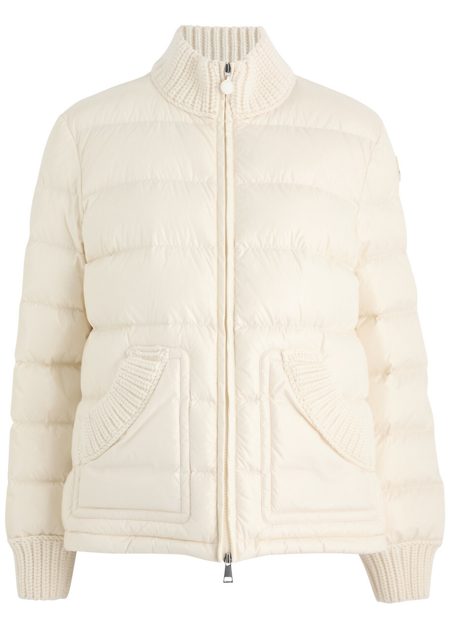 Moncler Arcelot Quilted Shell Jacket Off White Moncler