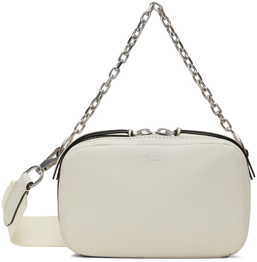 rag & bone White Cami Chain Camera Bag Rag and Bone