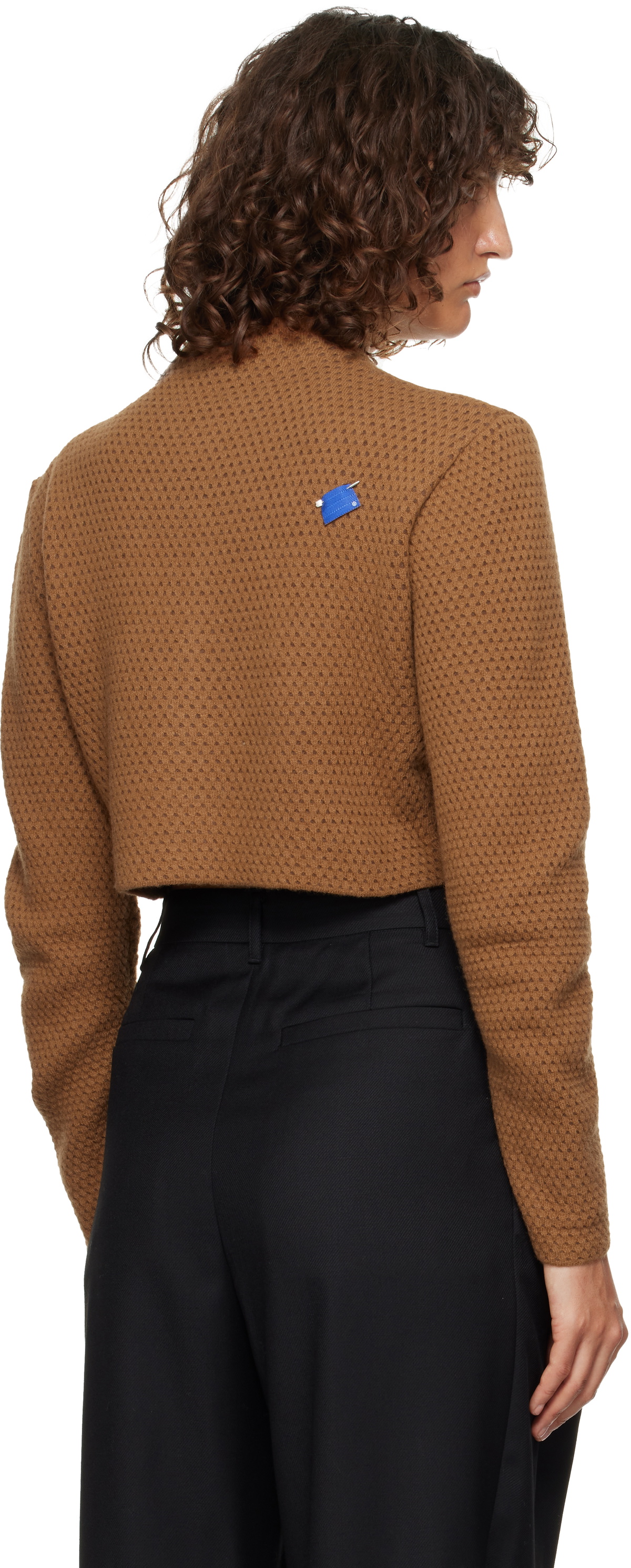 ADER error Brown Cropped Cardigan ADER error