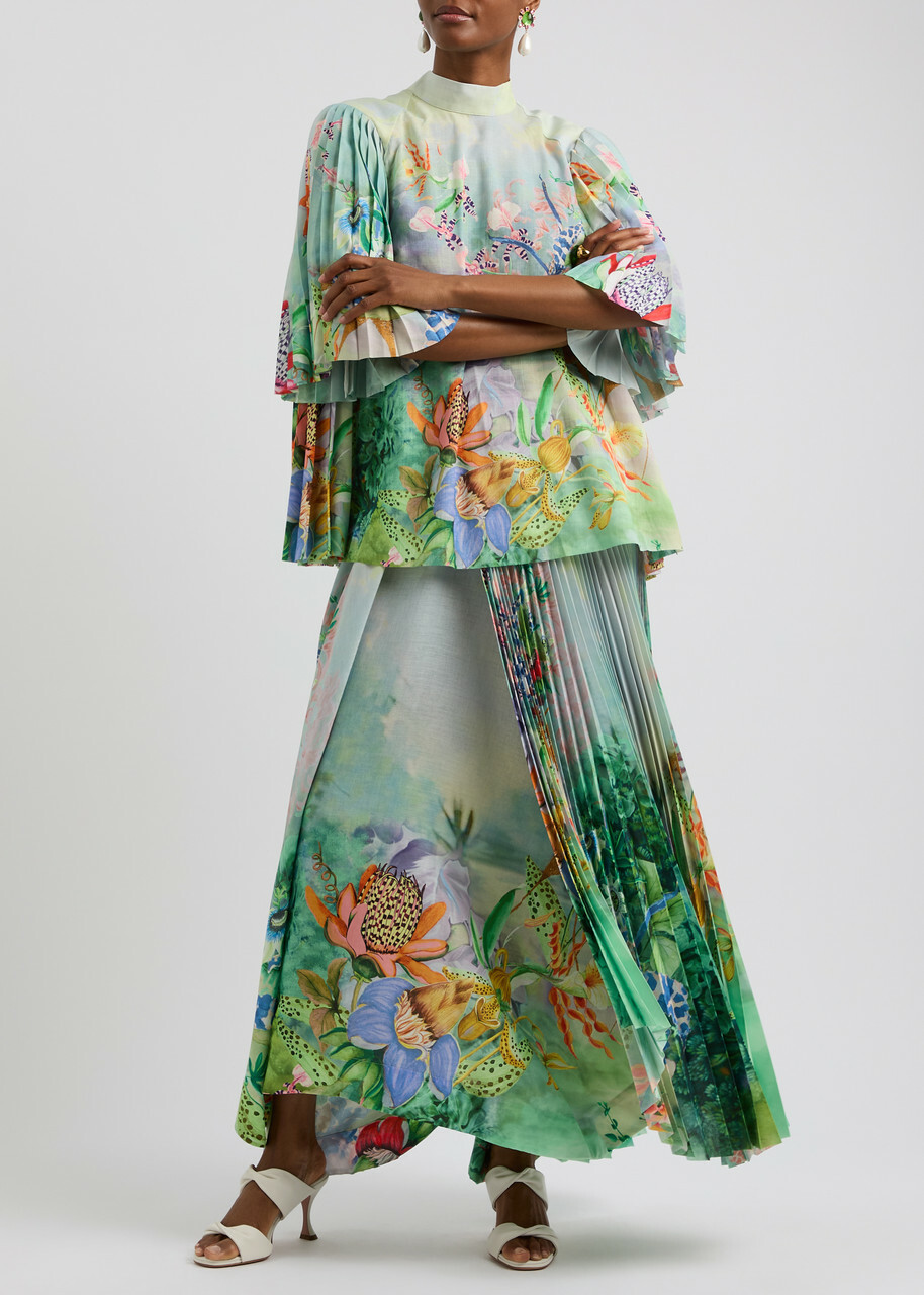 Alemais Mirage Printed Pleated top Multicoloured ALÉMAIS