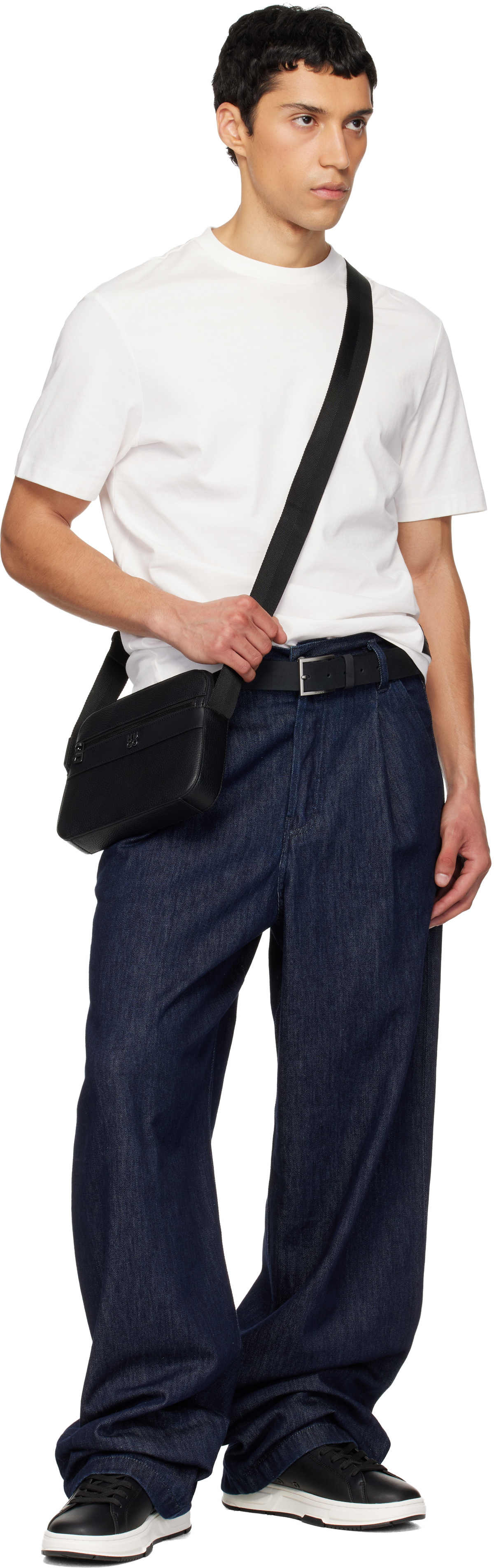 Hugo Black Nubuck Belt Hugo Boss