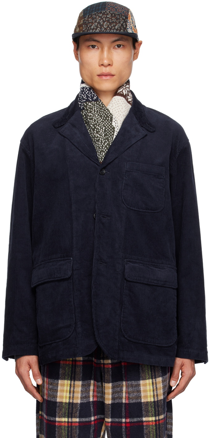 Engineered Garments Navy Button Tab Blazer Engineered Garments