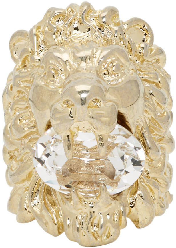 Gucci Gold Lion Head Ring Gucci