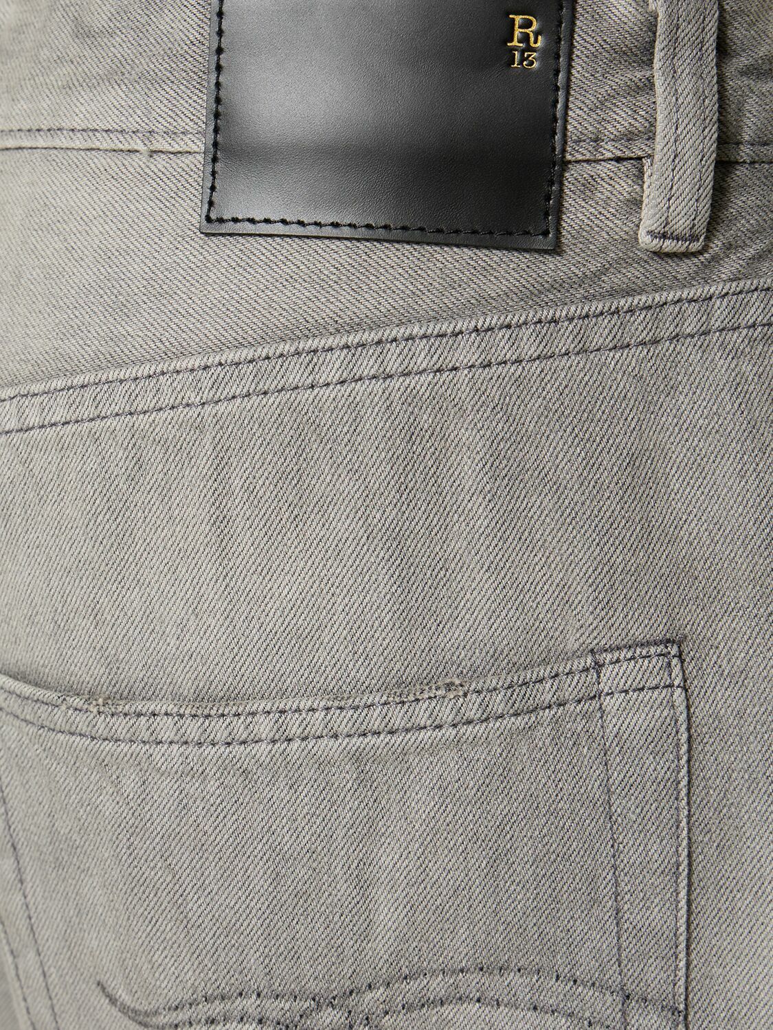 R13 Damon Pleated Wide Jeans R13