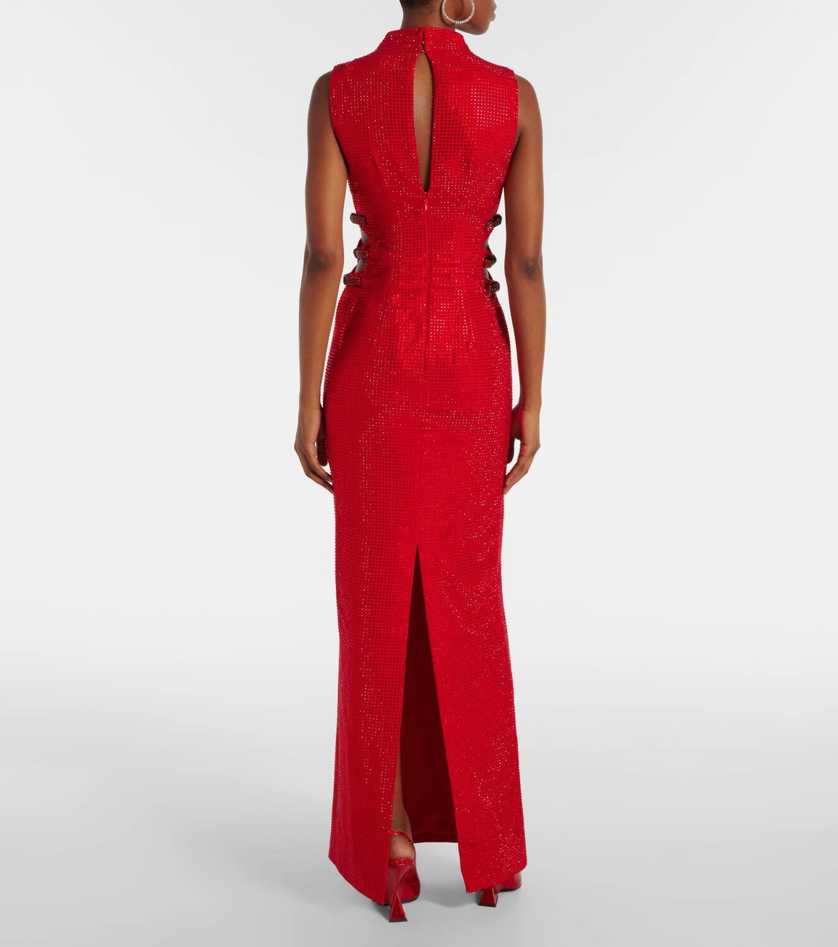 Self-Portrait Embellished cutout crêpe gown Self-Portrait