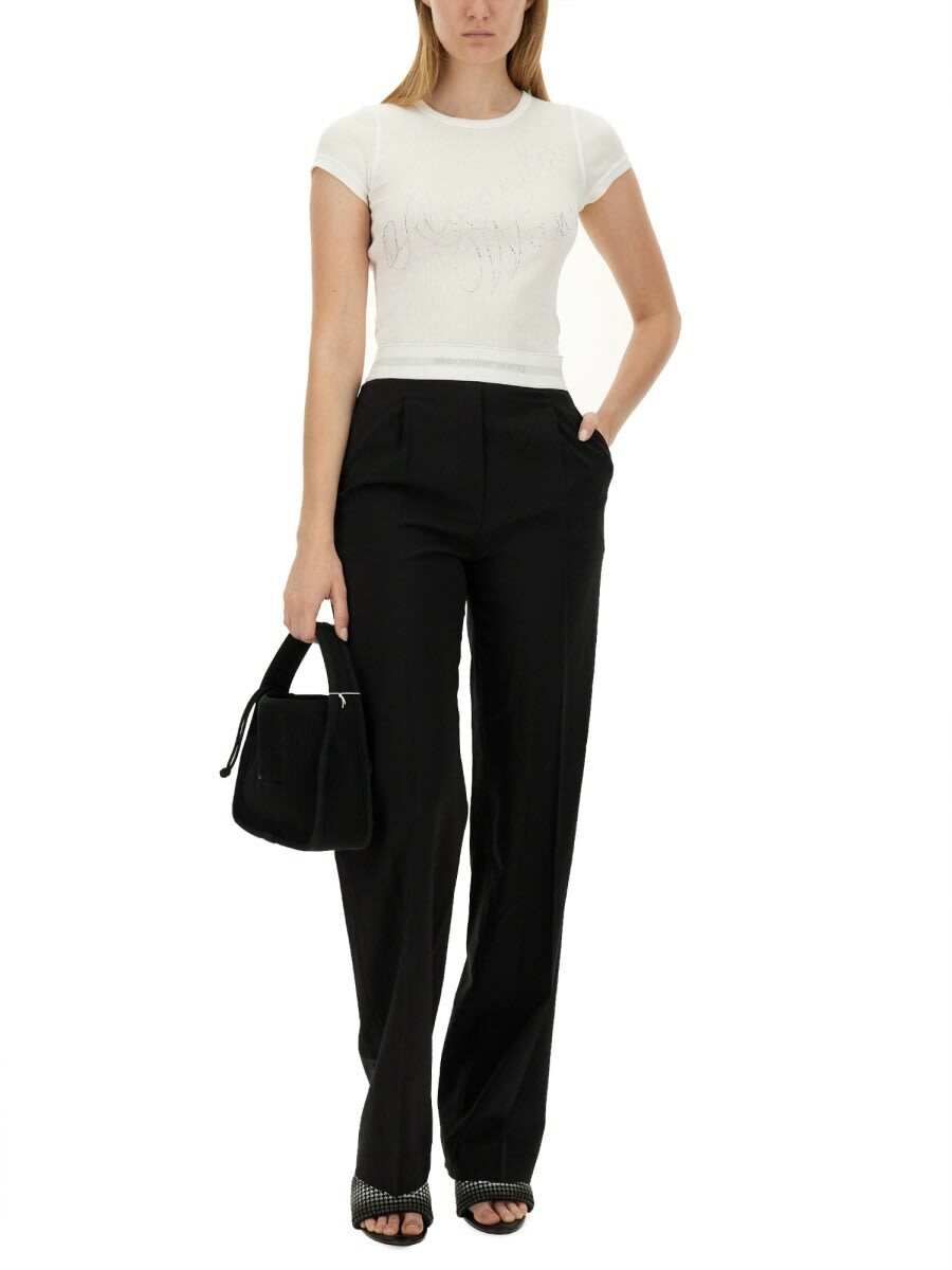Alexander Wang Pants With Logo Alexander Wang