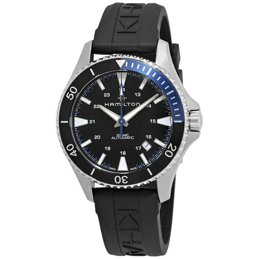 Hamilton Khaki Navy Scuba Automatic Black Dial Batman Bezel Mens Watch ...