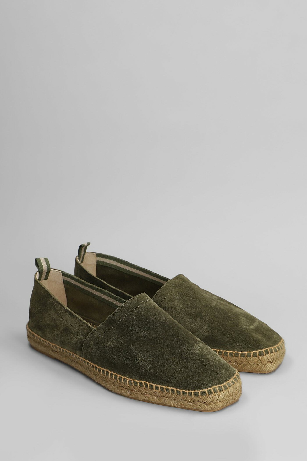 Castañer Pablo T-186 Espadrilles In Green Suede Castaner