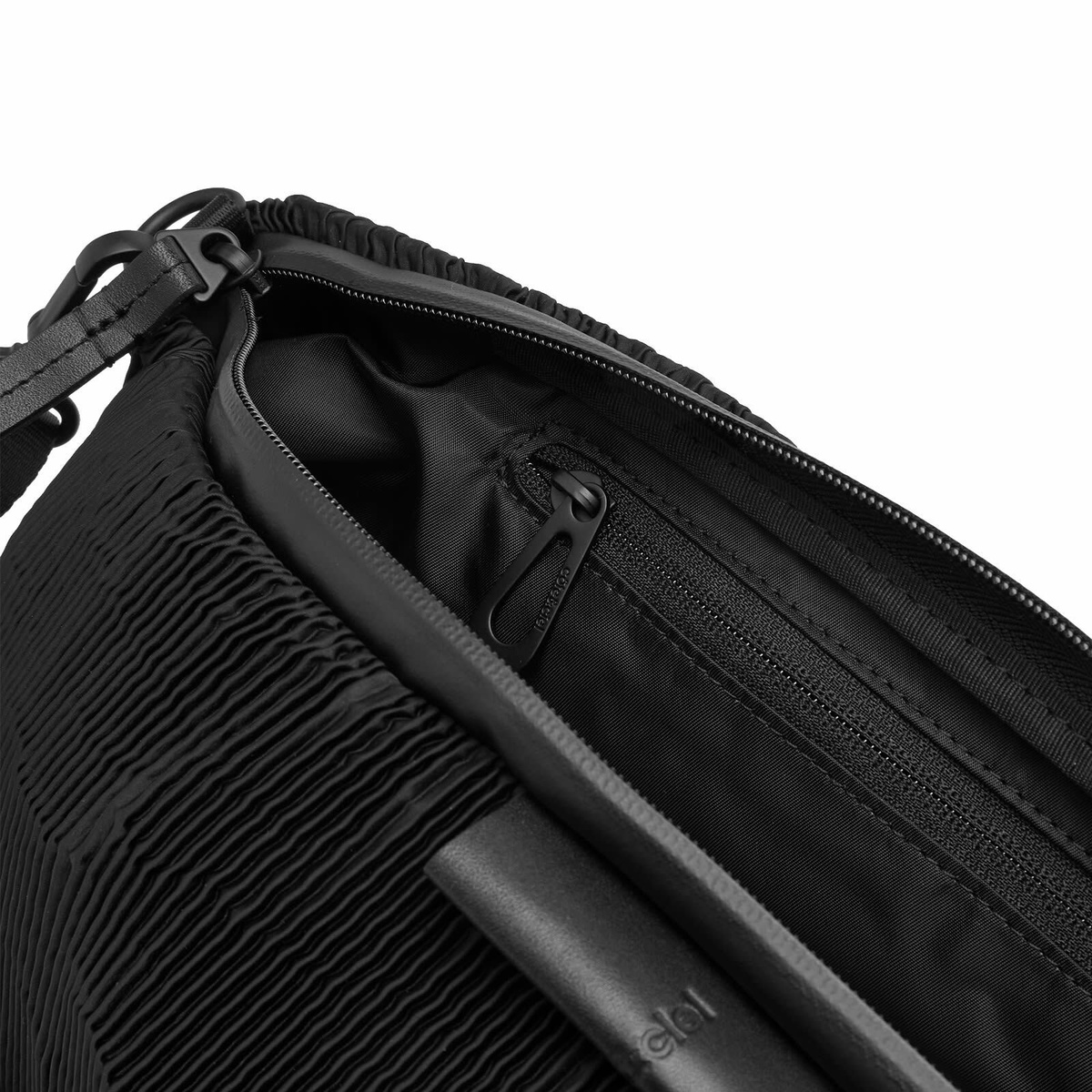 Cote&Ciel Orne Pleated Cross Body Bag in Black Cote & Ciel