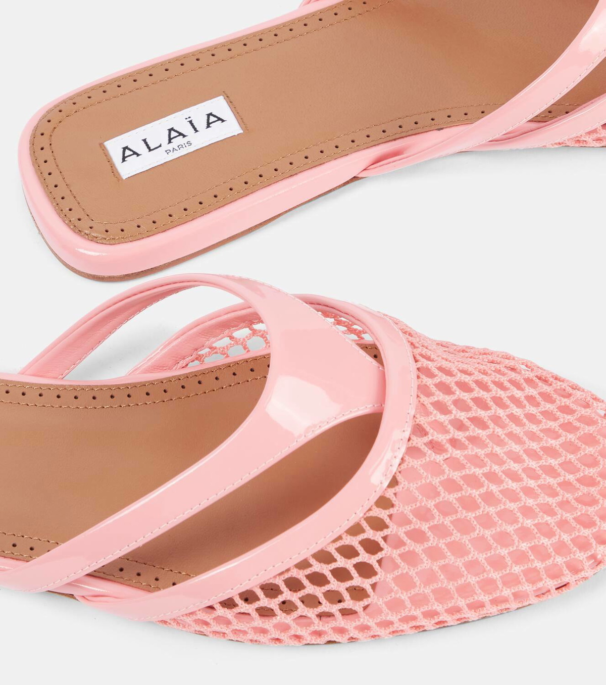 Alaïa Infradito fishnet mesh mules ALAÏA