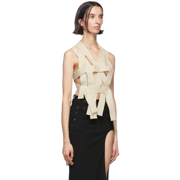 Ann Demeulemeester Off-White Knitted Fera Top Ann Demeulemeester
