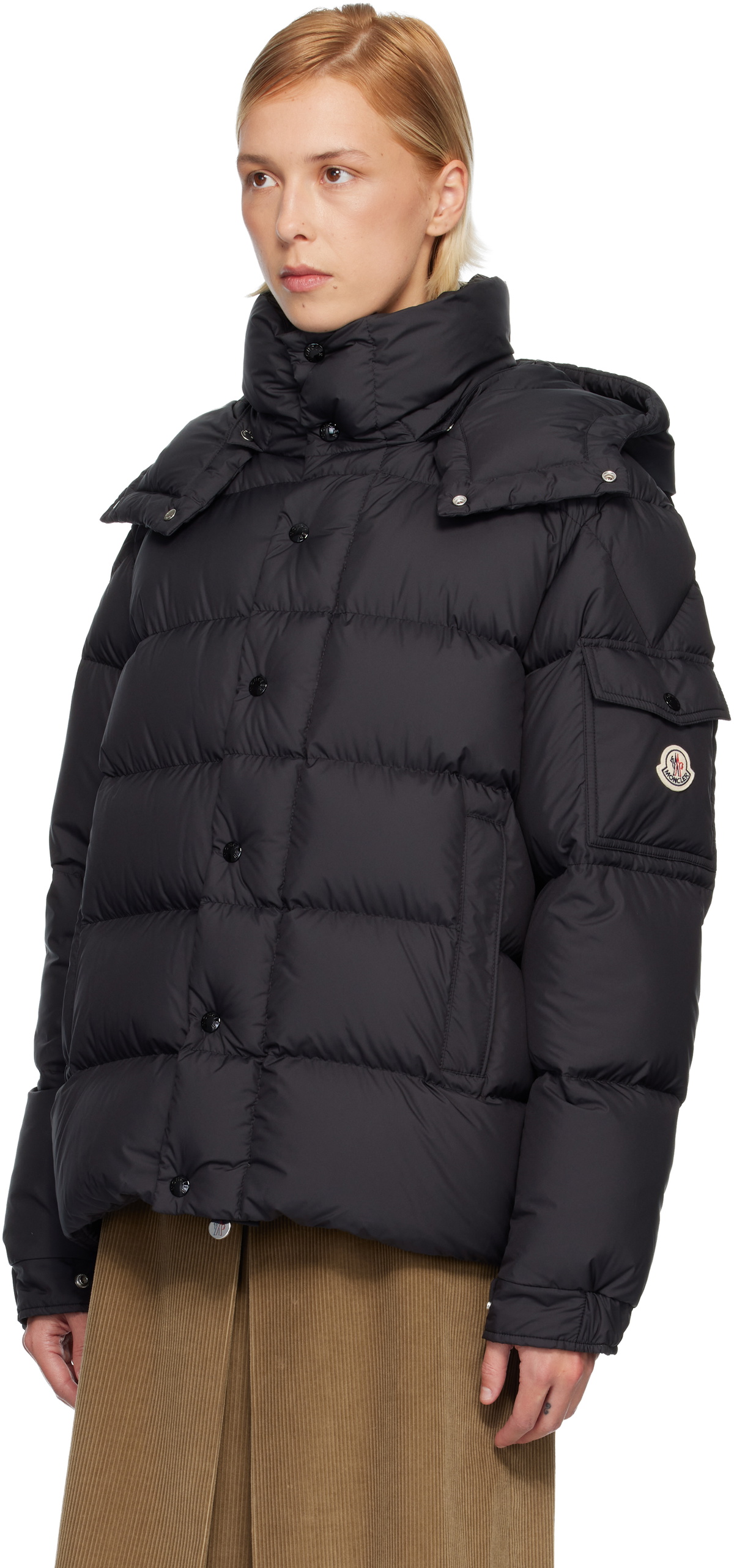 Moncler Black Maya 70 Hooded Short Down Jacket Moncler