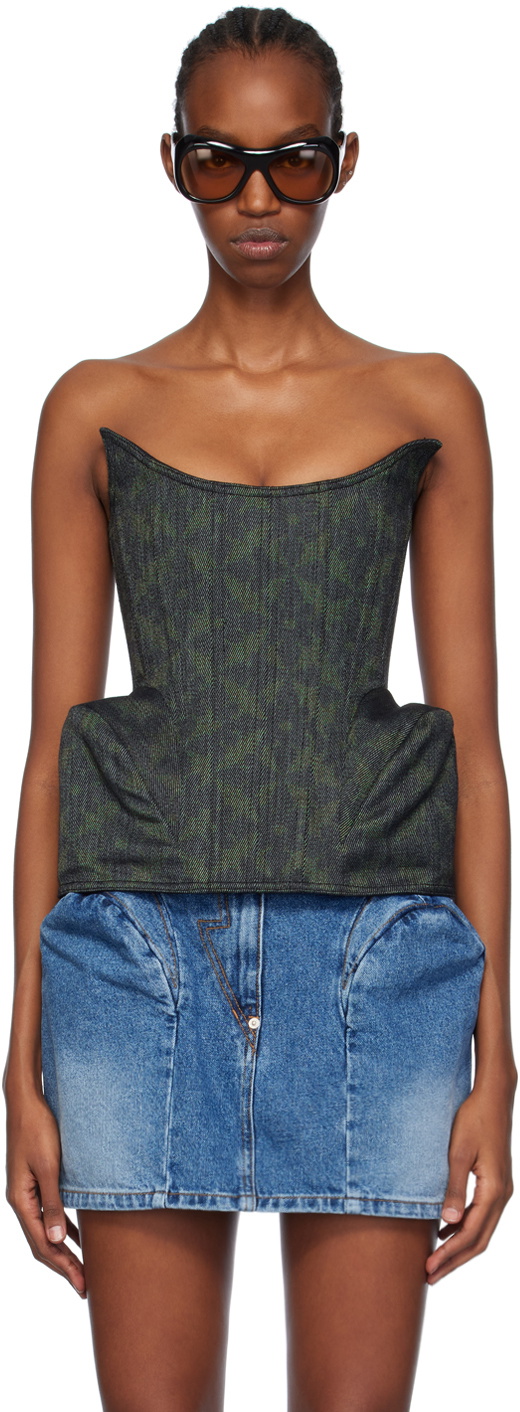 Pushbutton Green Puff Detail Camisole Pushbutton