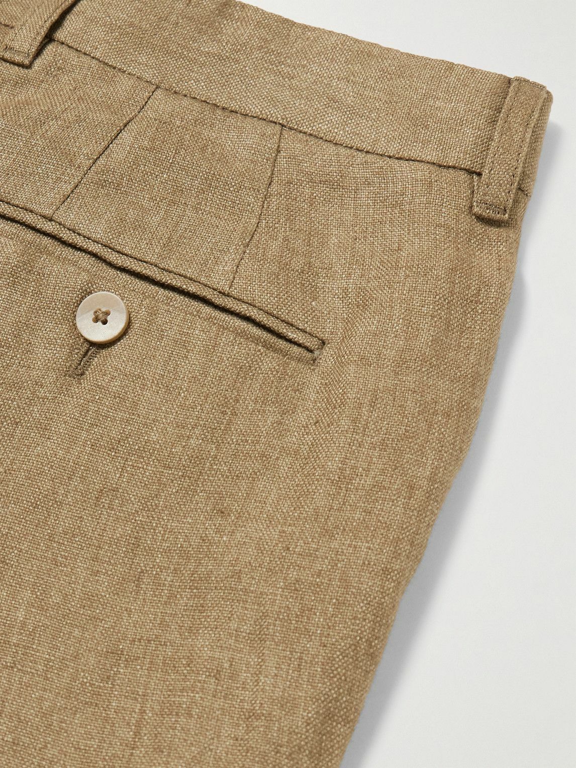 Frescobol Carioca - Affonso Straight-Leg Linen Suit Trousers - Brown ...