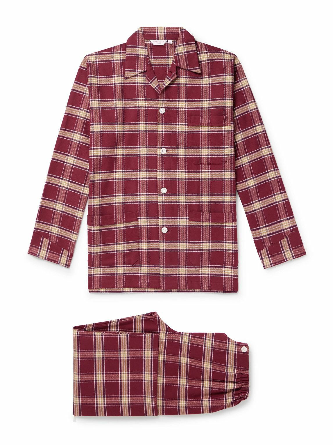 Derek Rose - Kelburn 48 Checked Cotton-Flannel Pyjama Set - Red Derek Rose
