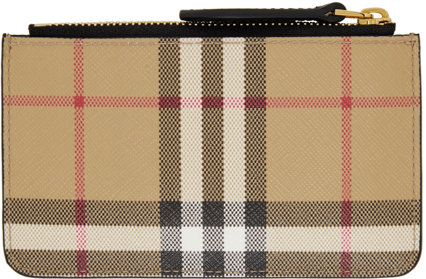 Burberry Beige Vintage Check Coin Pouch Burberry