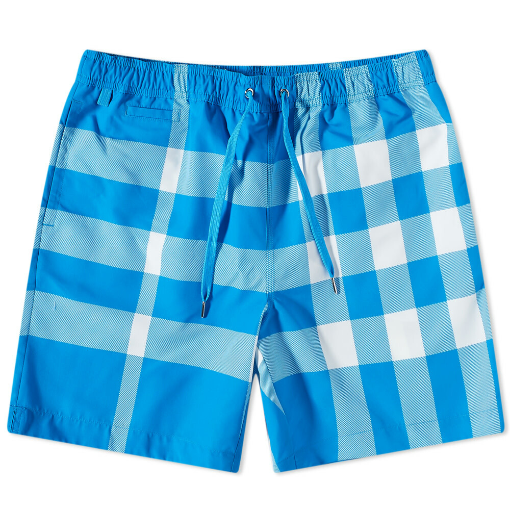 Burberry Men's Martin Large Check Swim Short in Vivid Blue Ip Check ...