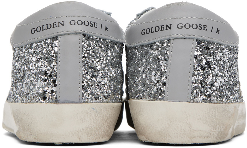 Golden Goose SSENSE Exclusive Silver Super-Star Classic Sneakers Golden ...