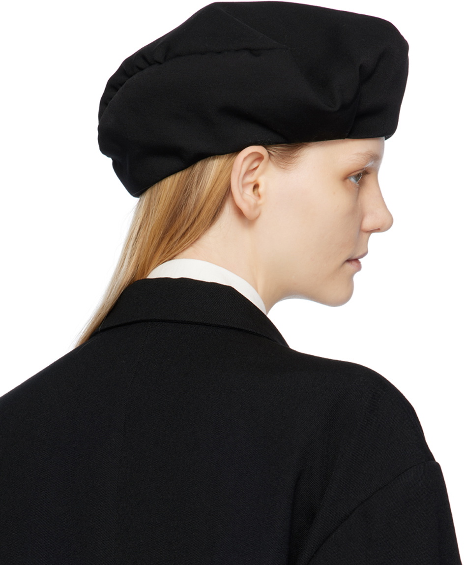 Y's Black Wool Beret Y's For Men
