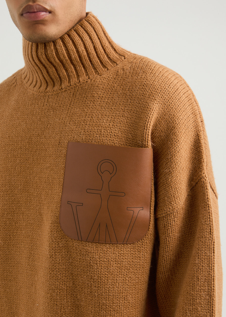 JW Anderson Logo Wool-blend Jumper Orange JW Anderson
