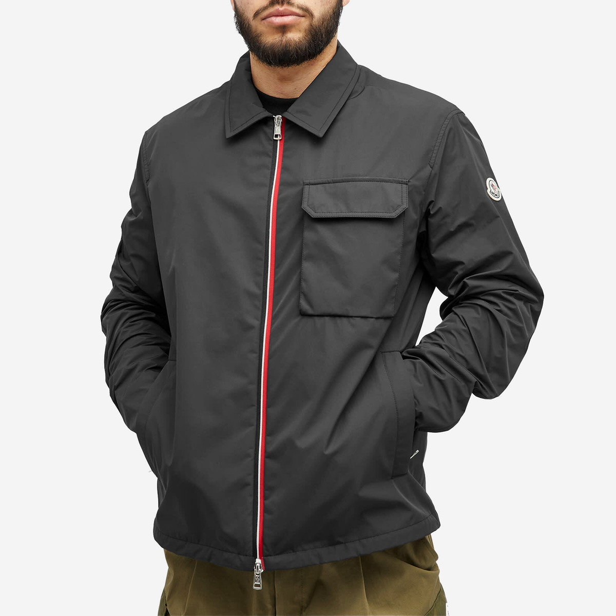 Moncler Men's Epte Micro Soft Nylon Jacket in Black Moncler