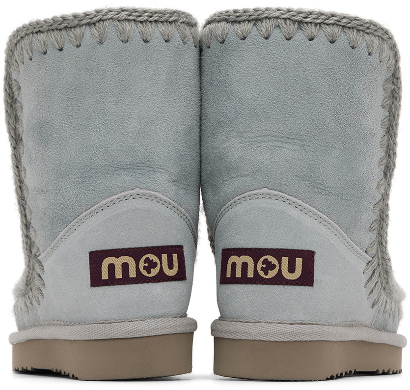 Mou Kids Blue Suede Boots Mounser