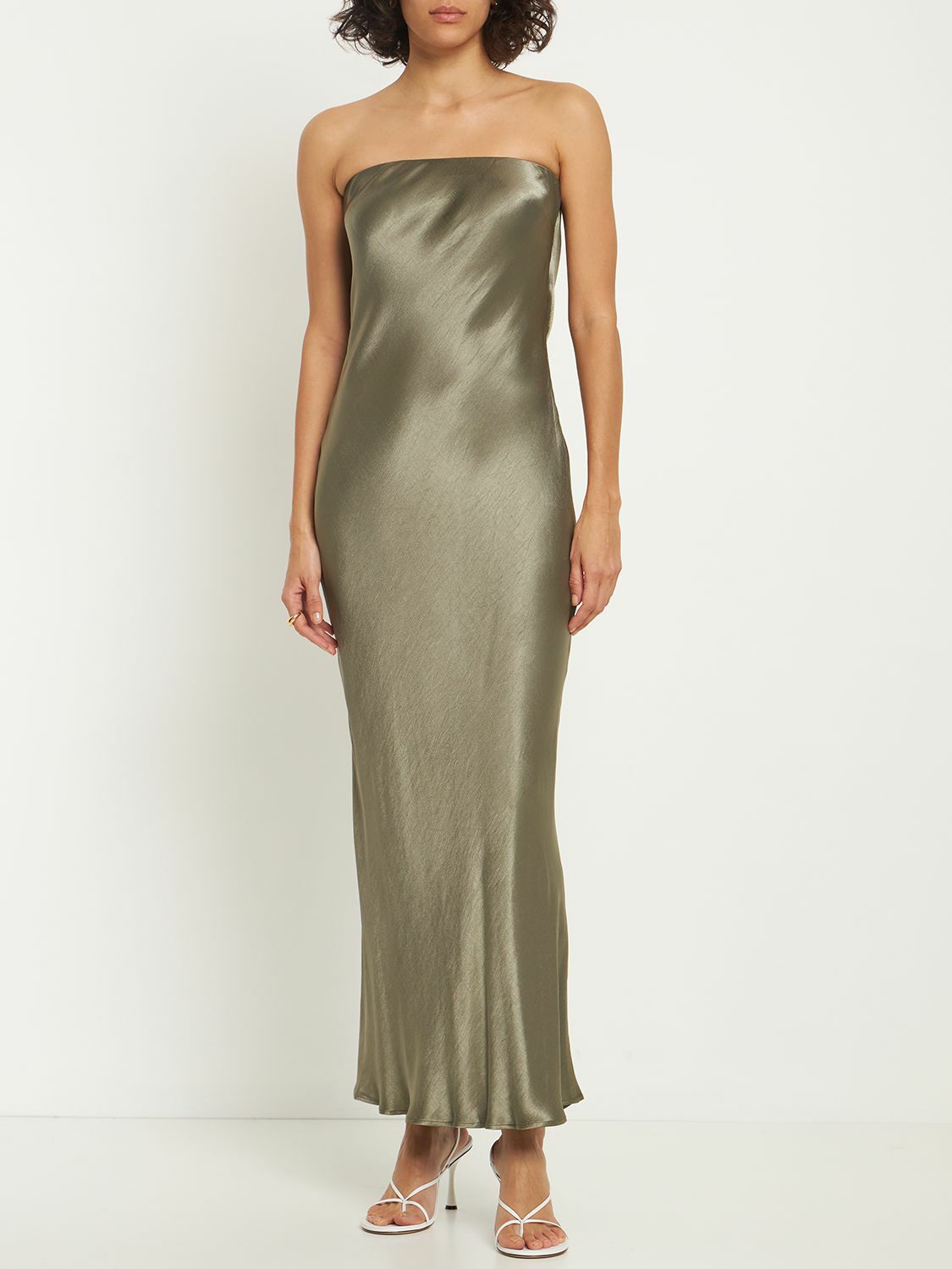 BEC + BRIDGE Moondance Strapless Viscose Midi Dress BEC + BRIDGE