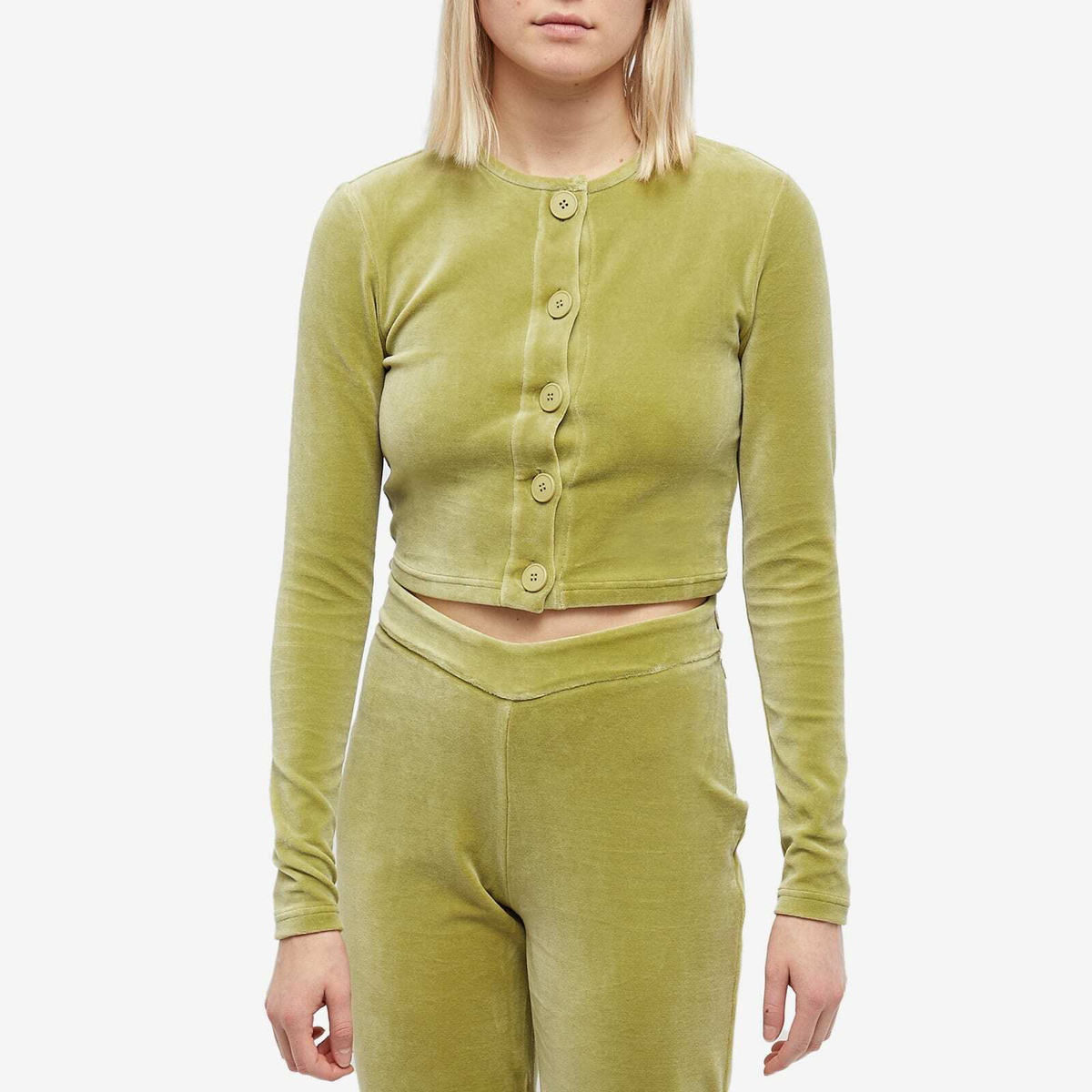Peachy Den Women's Celeste Velour Cardigan in Grape Peachy Den