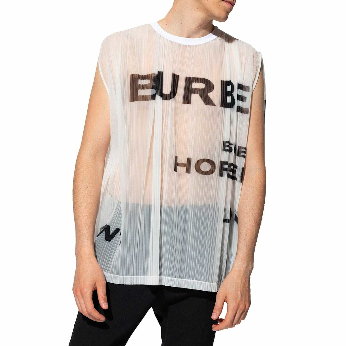 Burberry Horseferry Print Mesh Tank Top Burberry