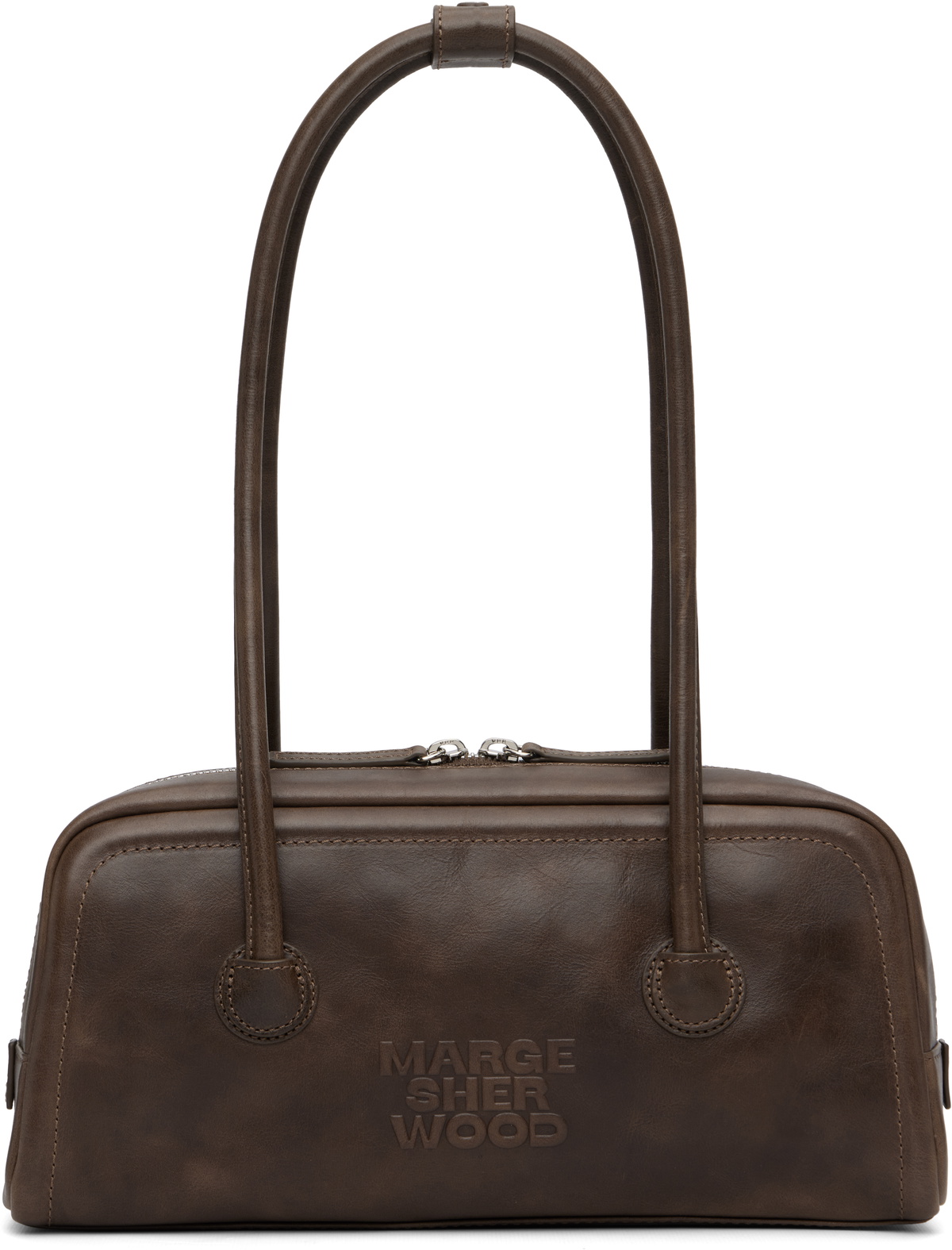 MARGESHERWOOD Brown Soft Boston EW Bag MARGESHERWOOD
