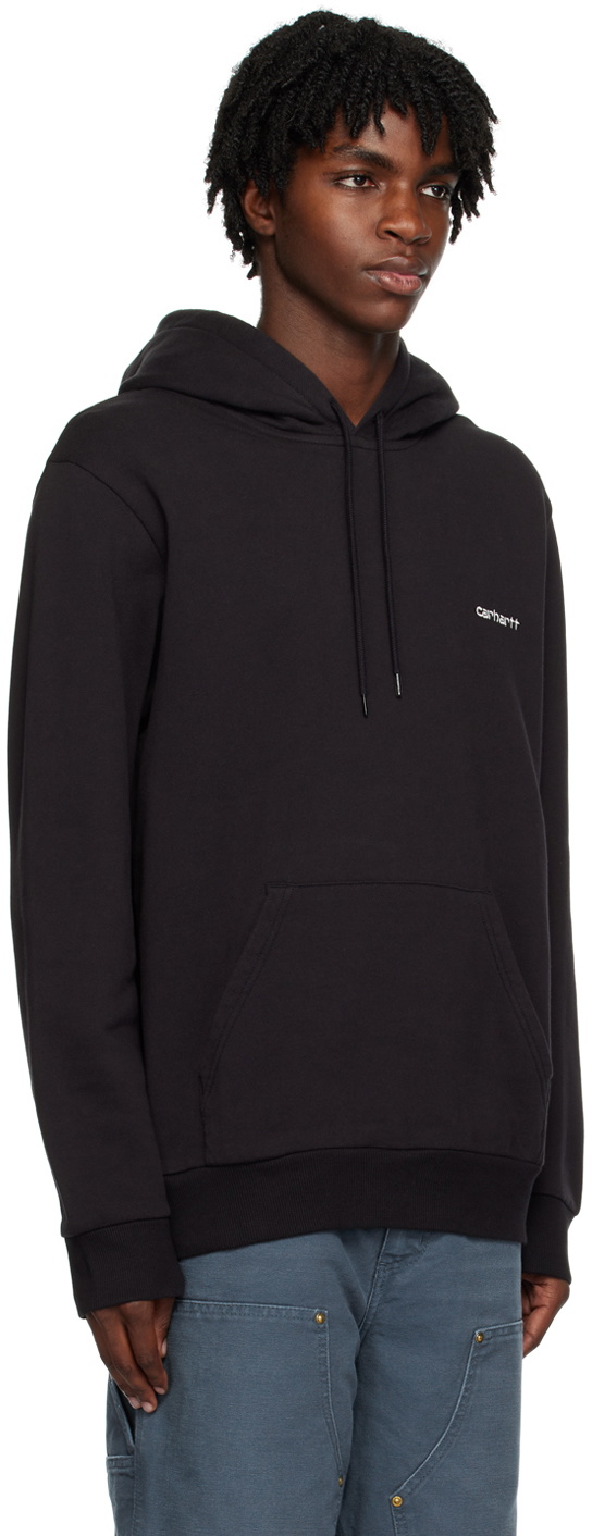 Carhartt Work In Progress Black Script Embroidery Hoodie Carhartt WIP